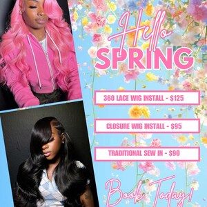 Editable Hair Flyer, April Booking Flyer, Braids Specials, Braid Flyer ...