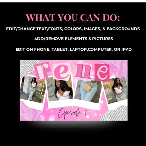 Pink Girly Youtube Intro Canva Template | Animated Youtube Channel ...