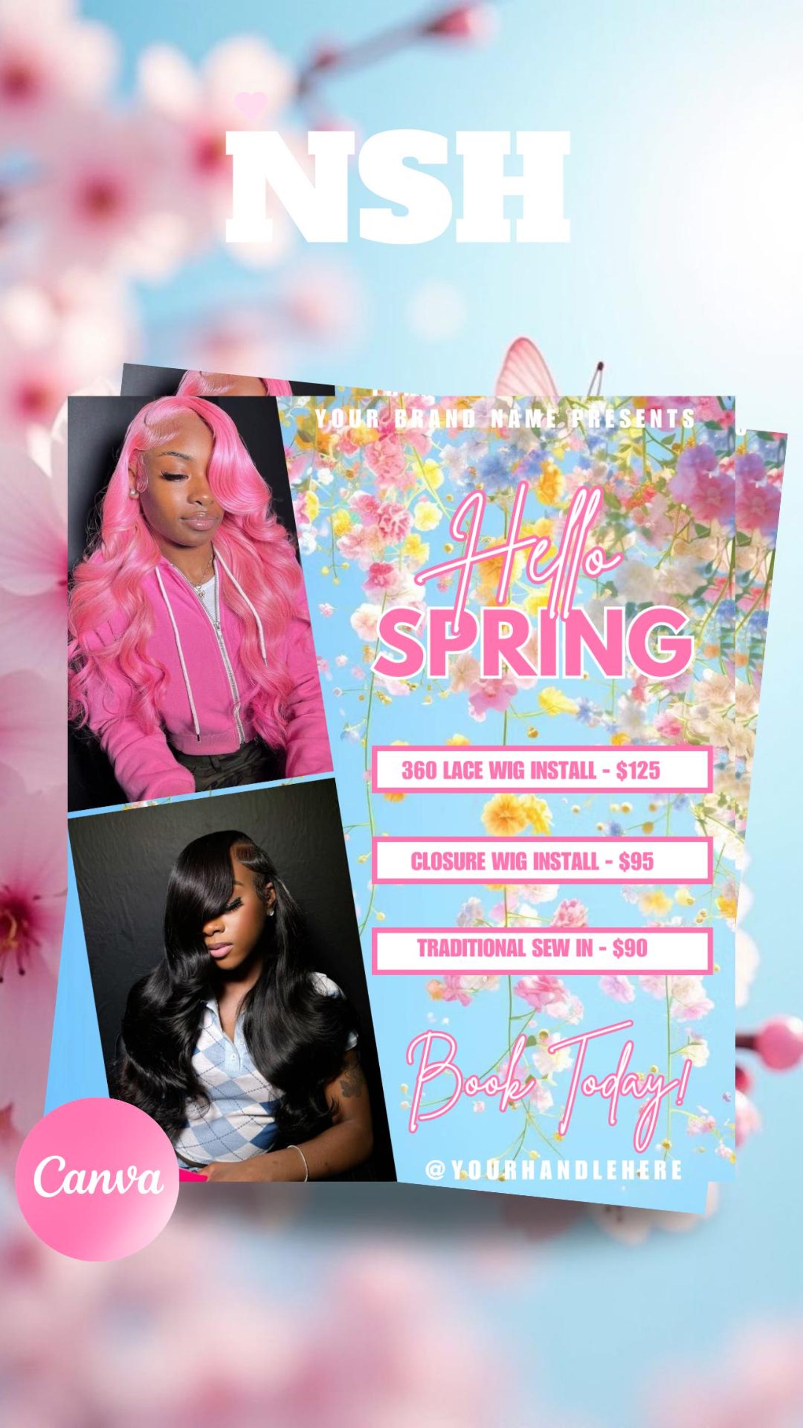 Editable Hair Flyer, April Booking Flyer, Braids Specials, Braid Flyer ...