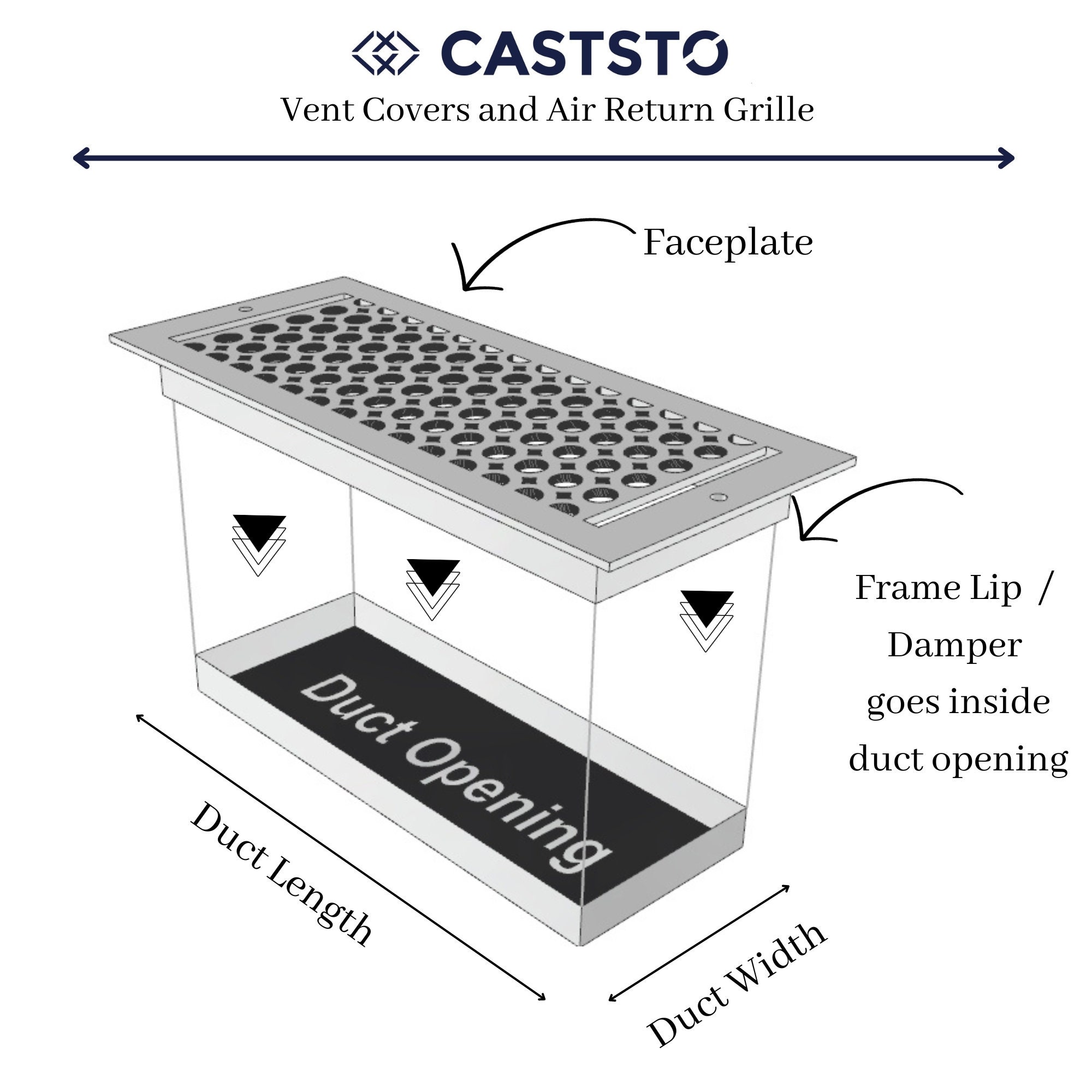 Caststo 26x30 Duct Opening Cast Aluminum Air Return Grille oval - Etsy