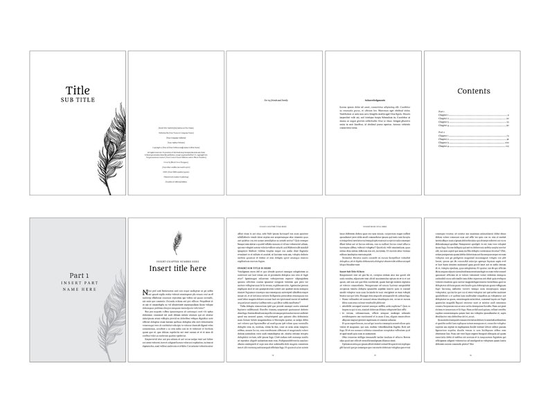 MAGICAL Indesign Book Layout Template 6x9 Interior Pages Etsy