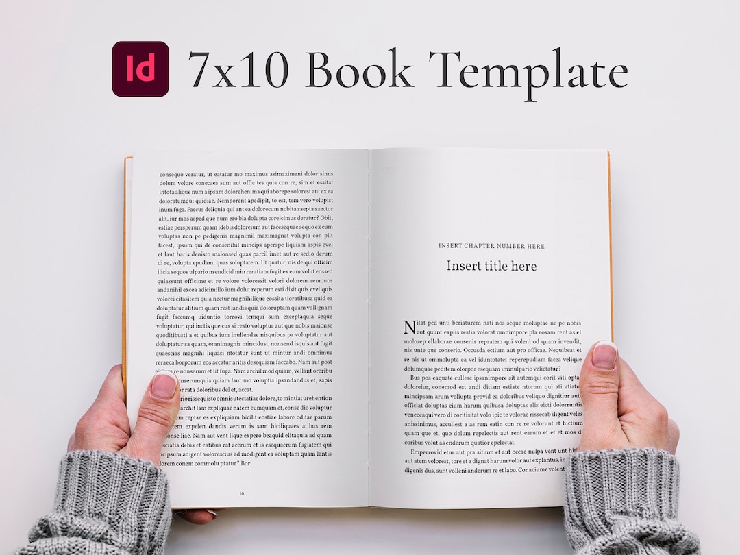 Indesign Book Template | 7x10 Interior Pages| KDP | Classic Novel ...