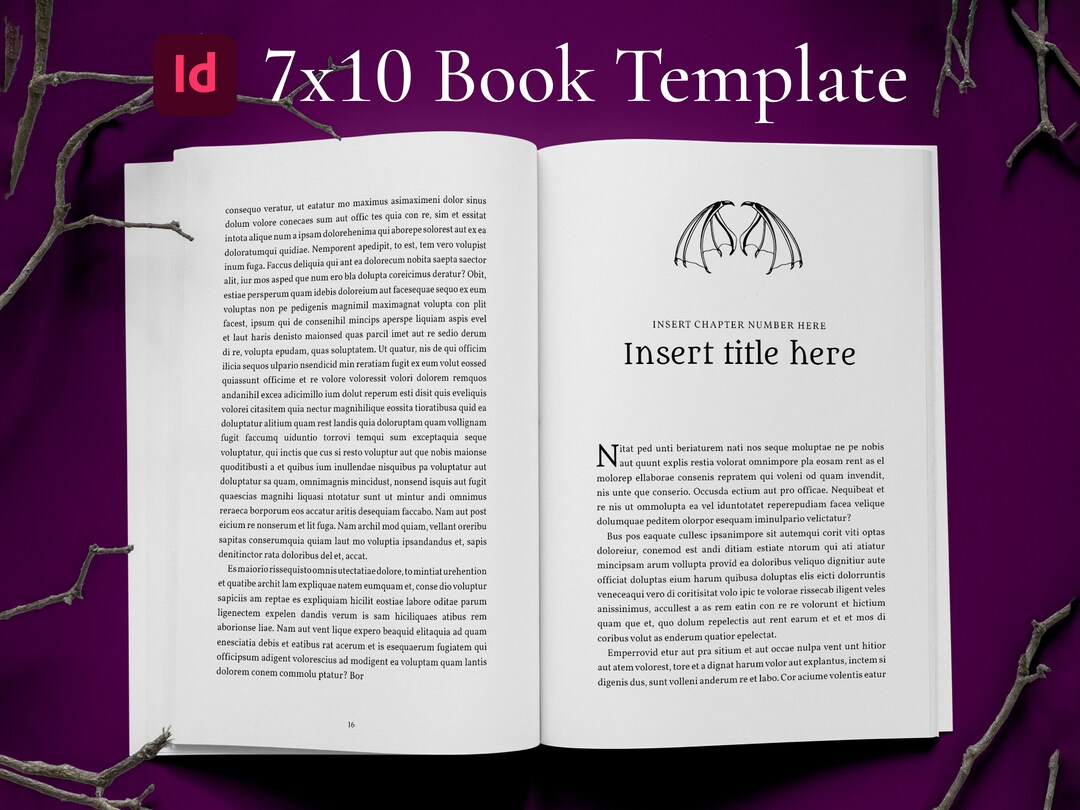 FANTASY Indesign Book Template 7x10 Interior Pages KDP Fantasy Novel ...