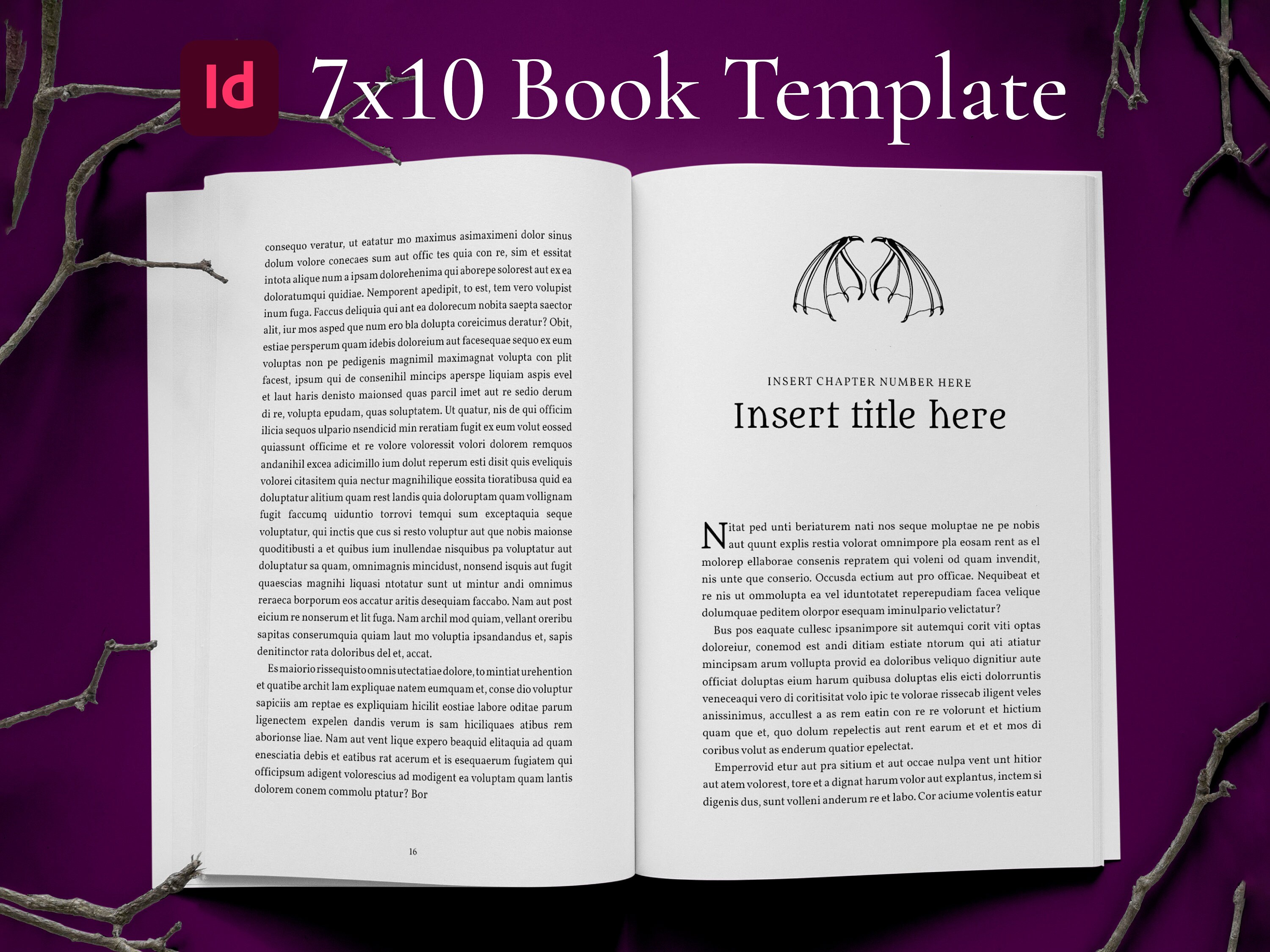 FANTASY Indesign Book Template 7x10 Interior Pages KDP Fantasy Novel ...