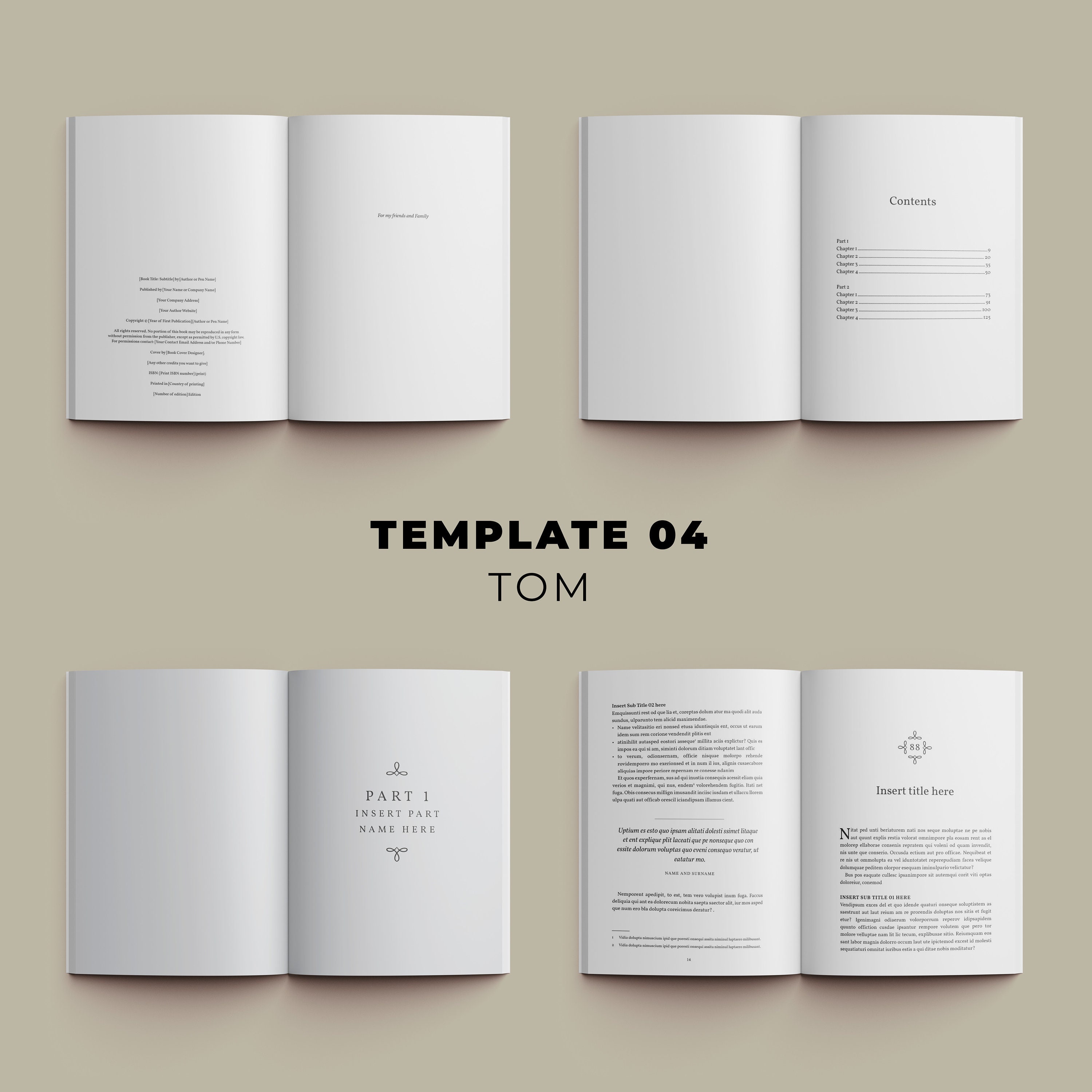 CLASSIC BUNDLE Indesign Book Template | Affinity Publisher | 6x9 ...