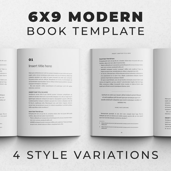 Indesign Book Template - Etsy