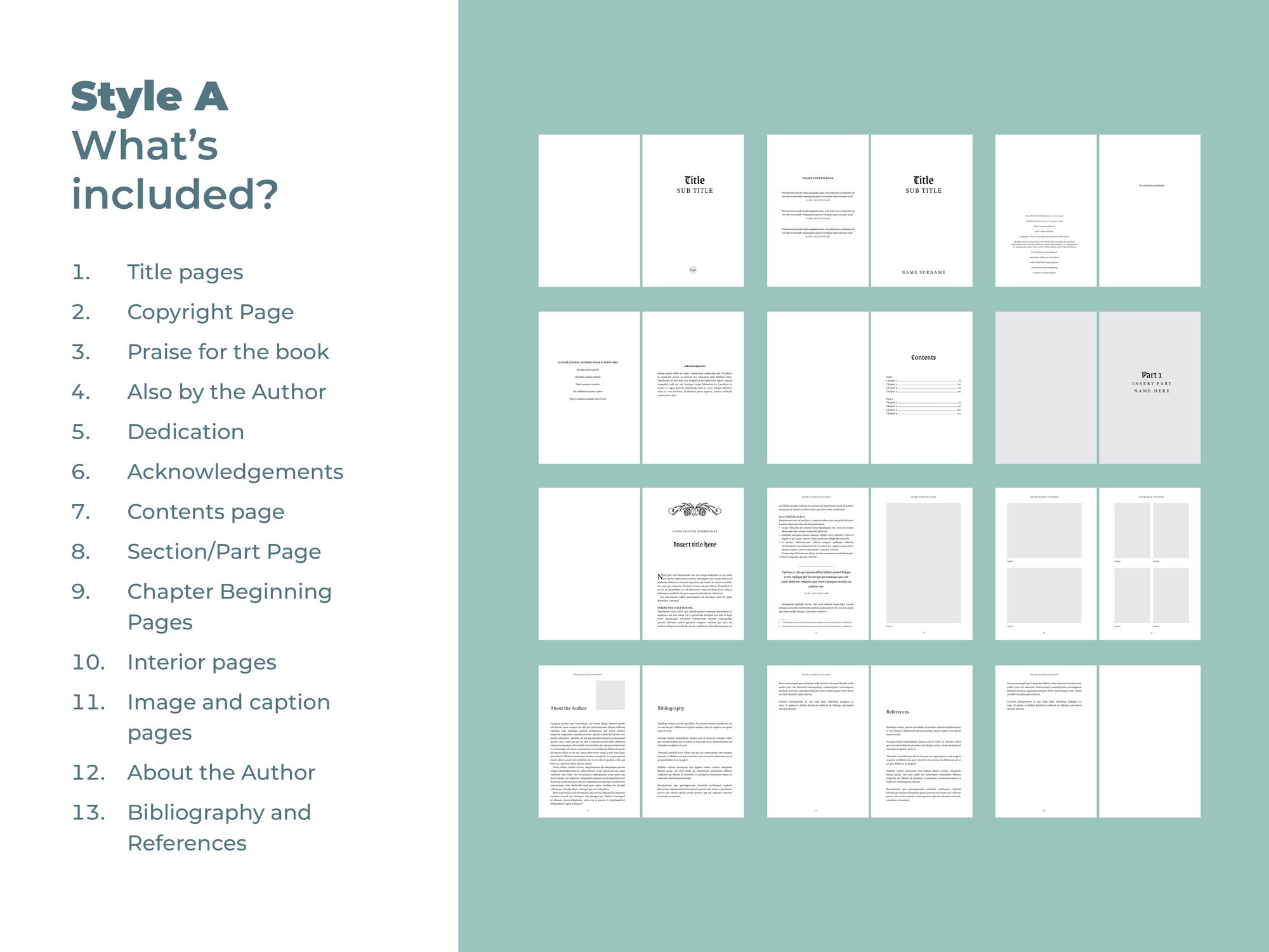 FANCY Indesign Book Template 6x9 Interior Pages Novel - Etsy