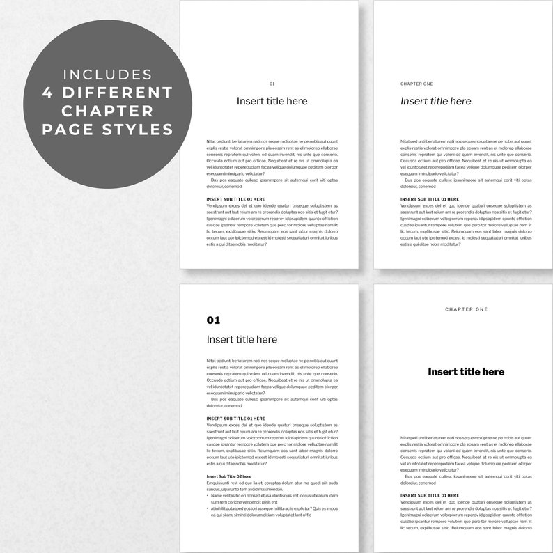6x9 Modern Indesign Book Layout Template for Self Publishing - Etsy