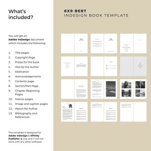 BERT Indesign Affinity Publisher Book Template | 6x9 Interior Pages ...