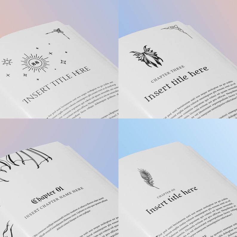 FANTASY BUNDLE Indesign Book Template | 6x9 Layout | Interior Pages ...