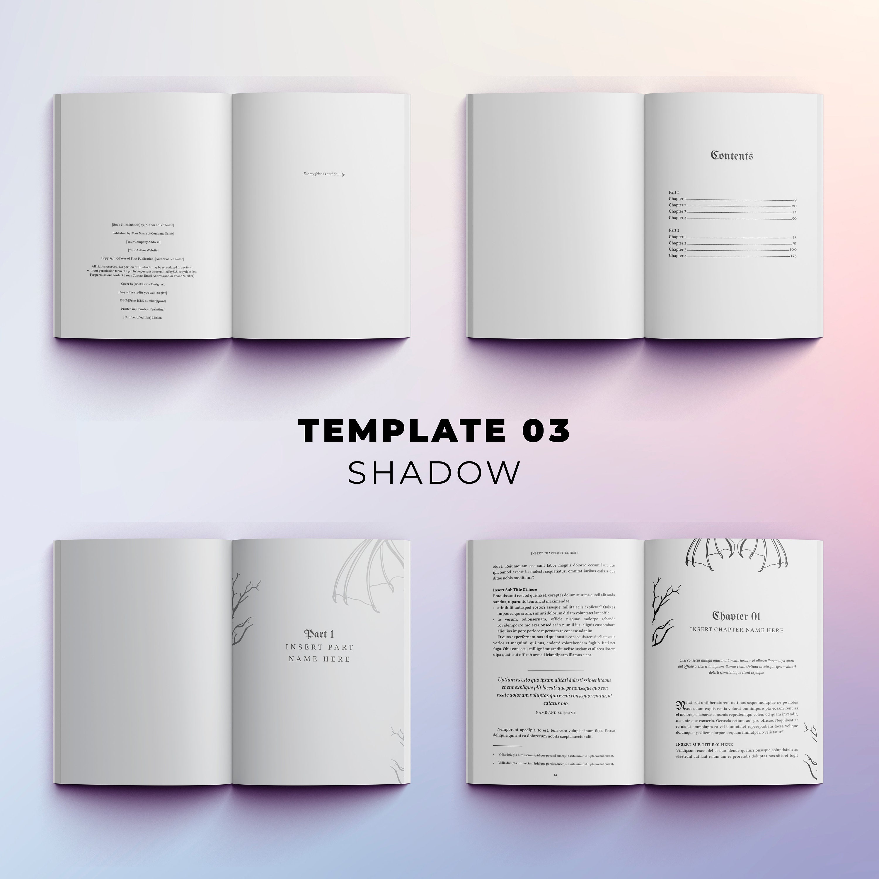 FANTASY BUNDLE Indesign Book Template | 6x9 Layout | Interior Pages ...
