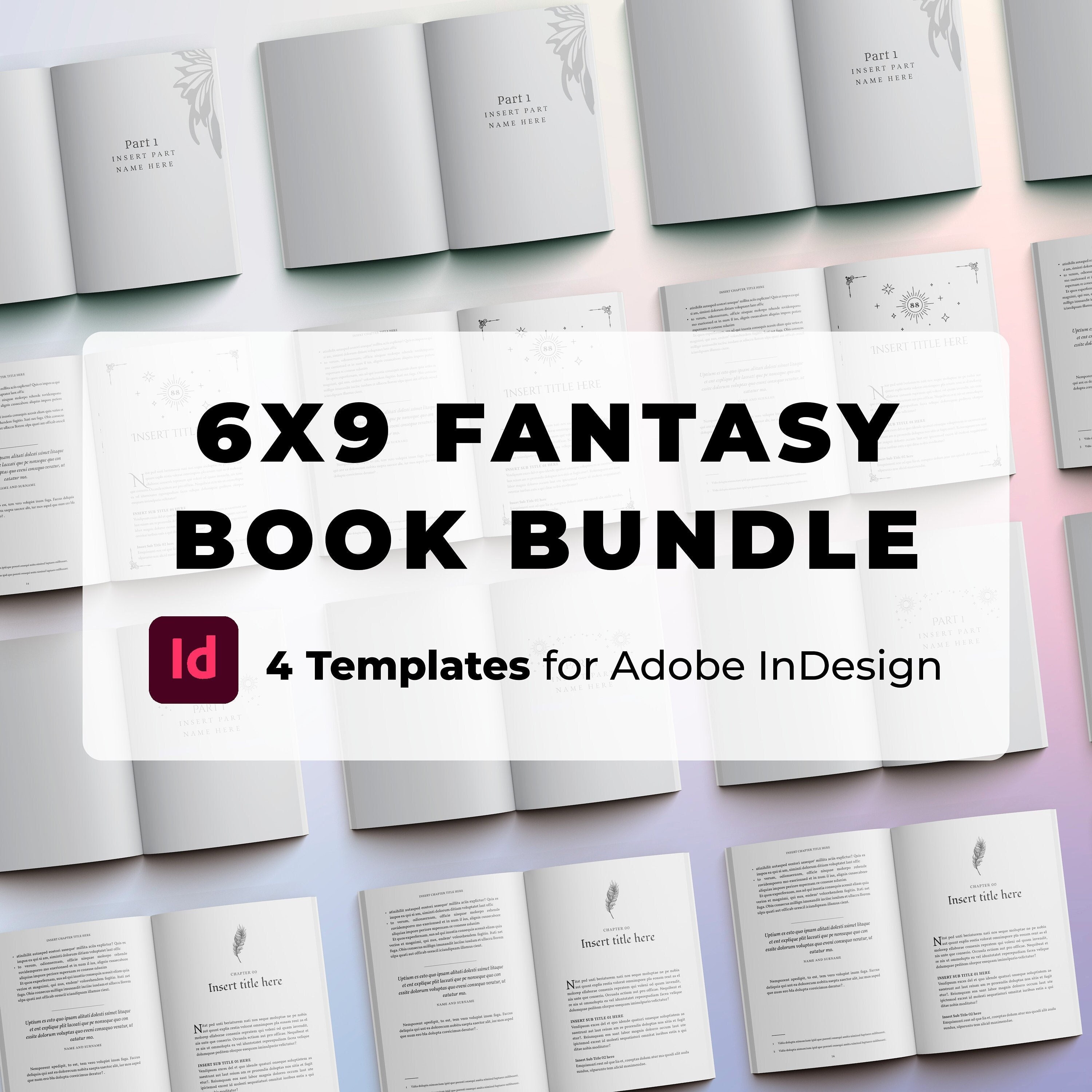 FANTASY BUNDLE Indesign Book Template 6x9 Layout Interior Pages Novel ...