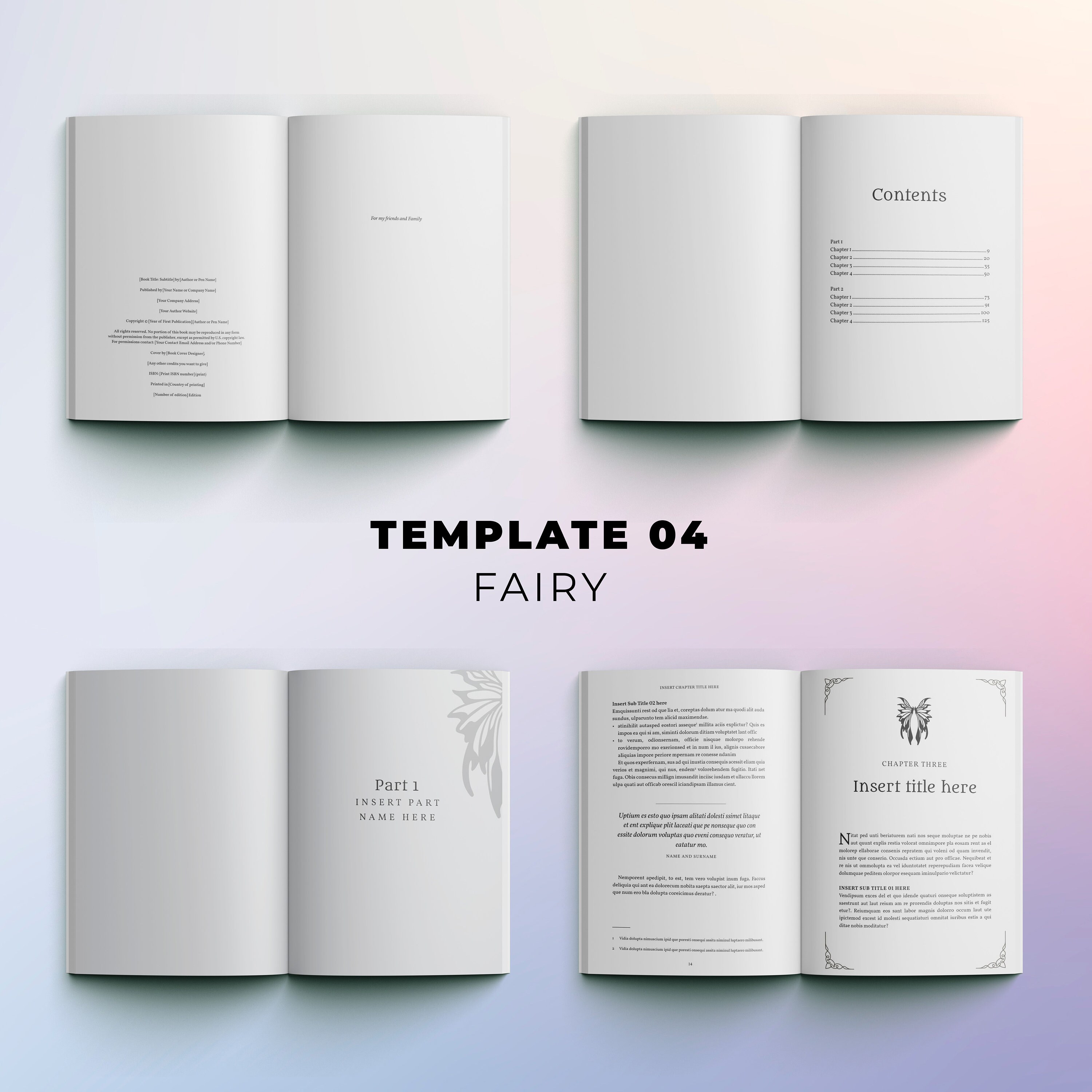 FANTASY BUNDLE Indesign Book Template | 6x9 Layout | Interior Pages ...