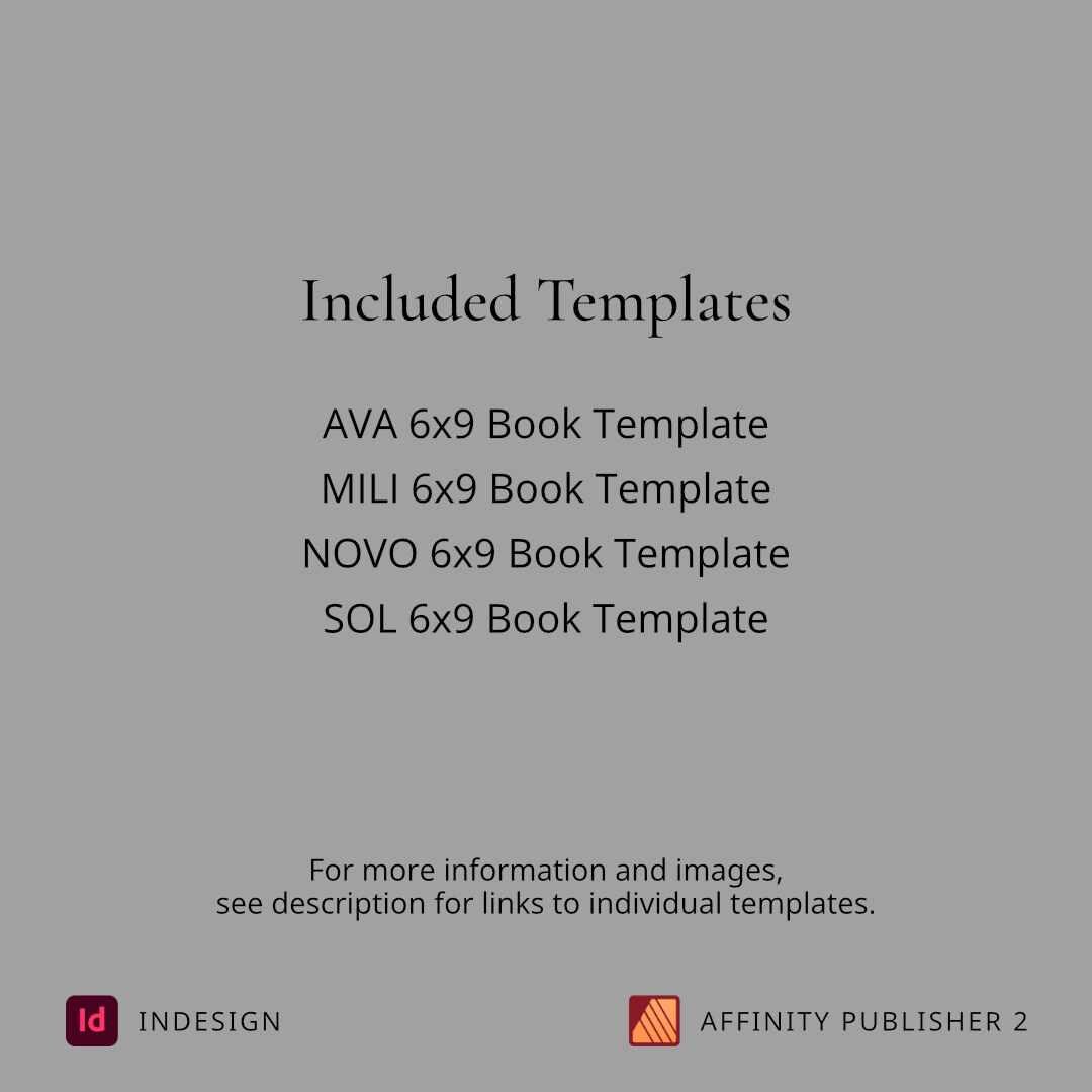 6x9 Modern Indesign Affinity Publisher Book Layout Template for Self ...