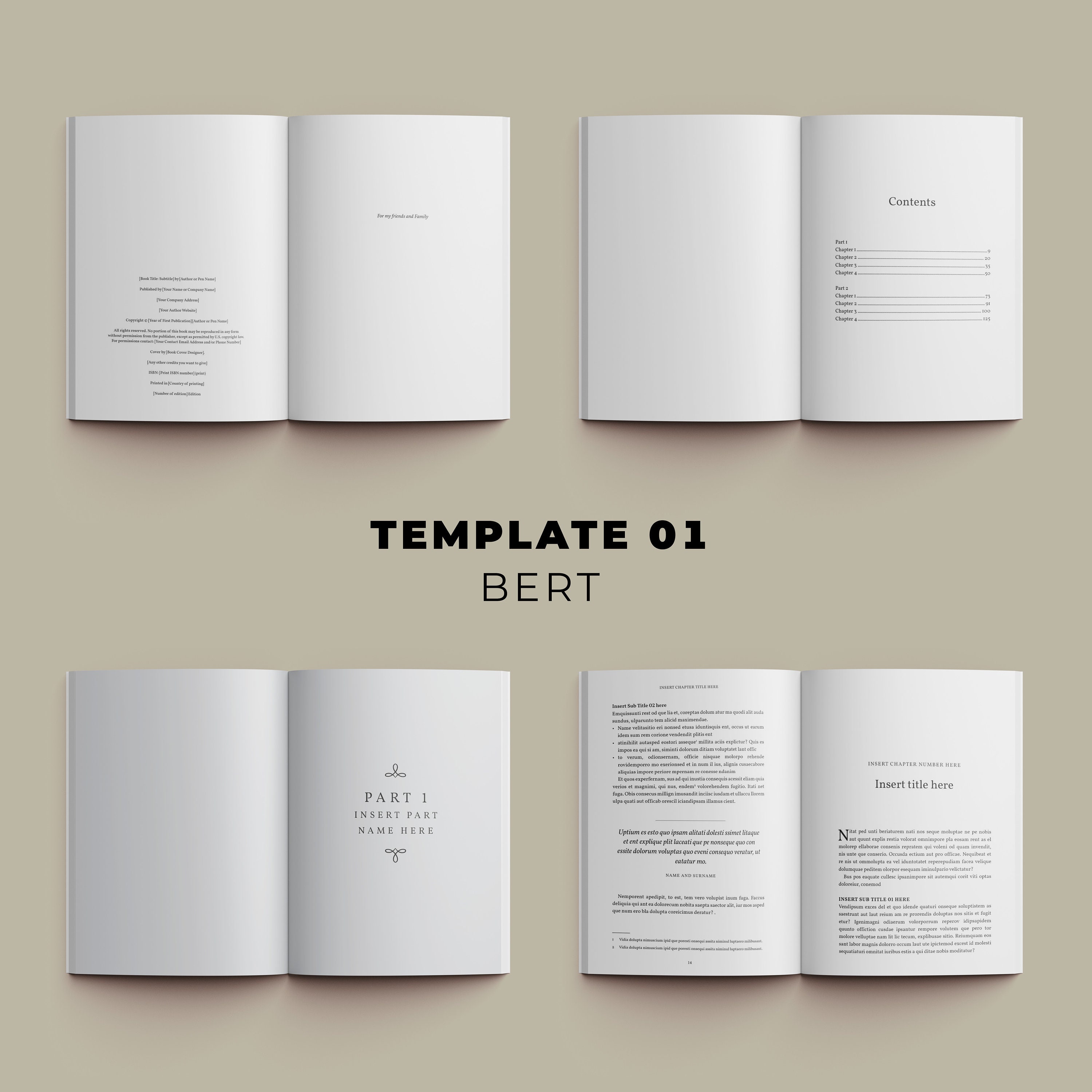CLASSIC BUNDLE Indesign Book Template | Affinity Publisher | 6x9 ...