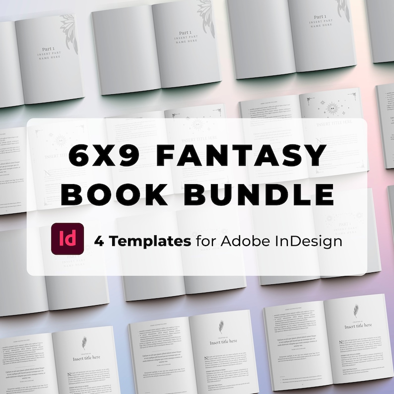FANTASY BUNDLE Indesign Book Template | 6x9 Layout | Interior Pages | Novel | Self Publishing - Etsy