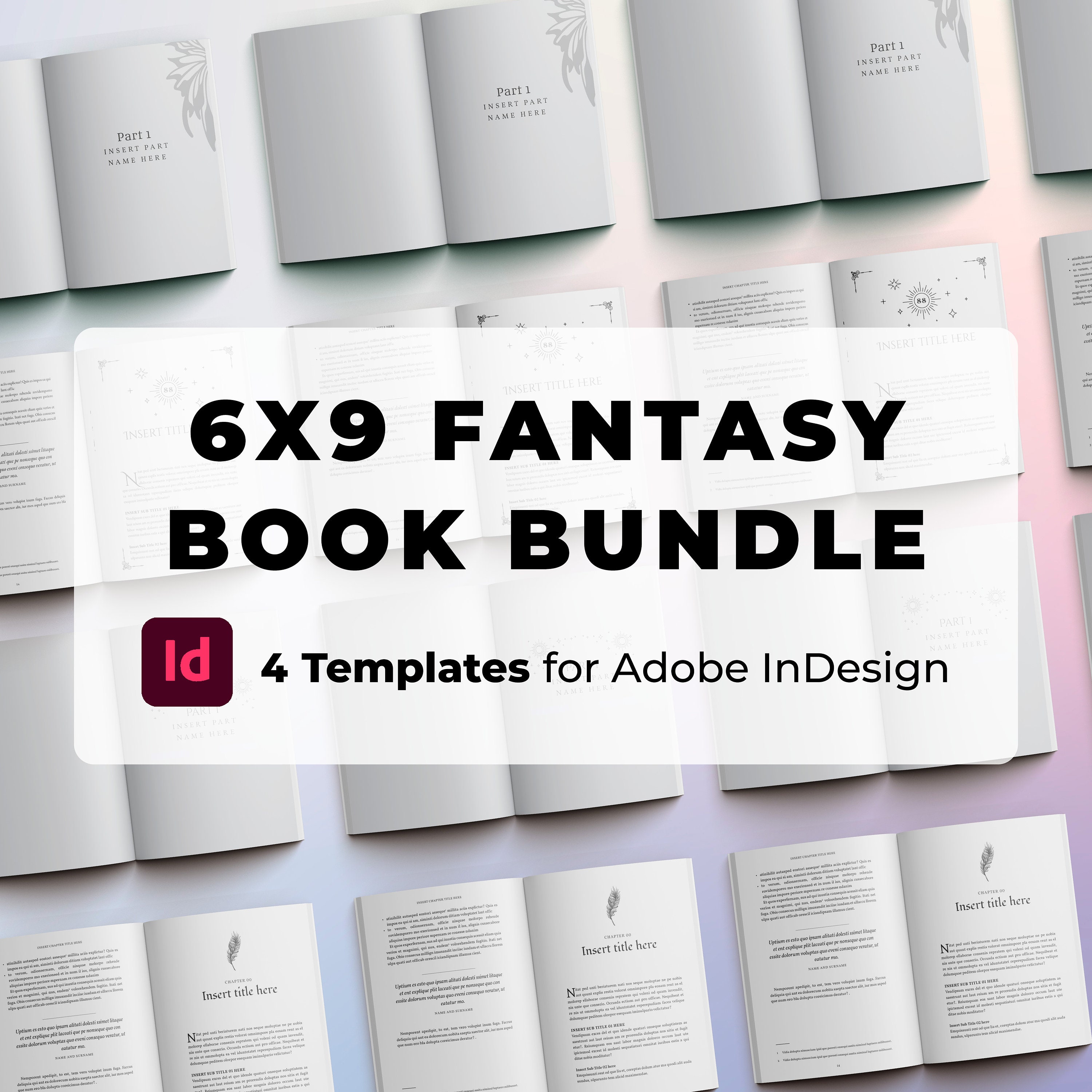 FANTASY BUNDLE Indesign Book Template | 6x9 Layout | Interior Pages ...
