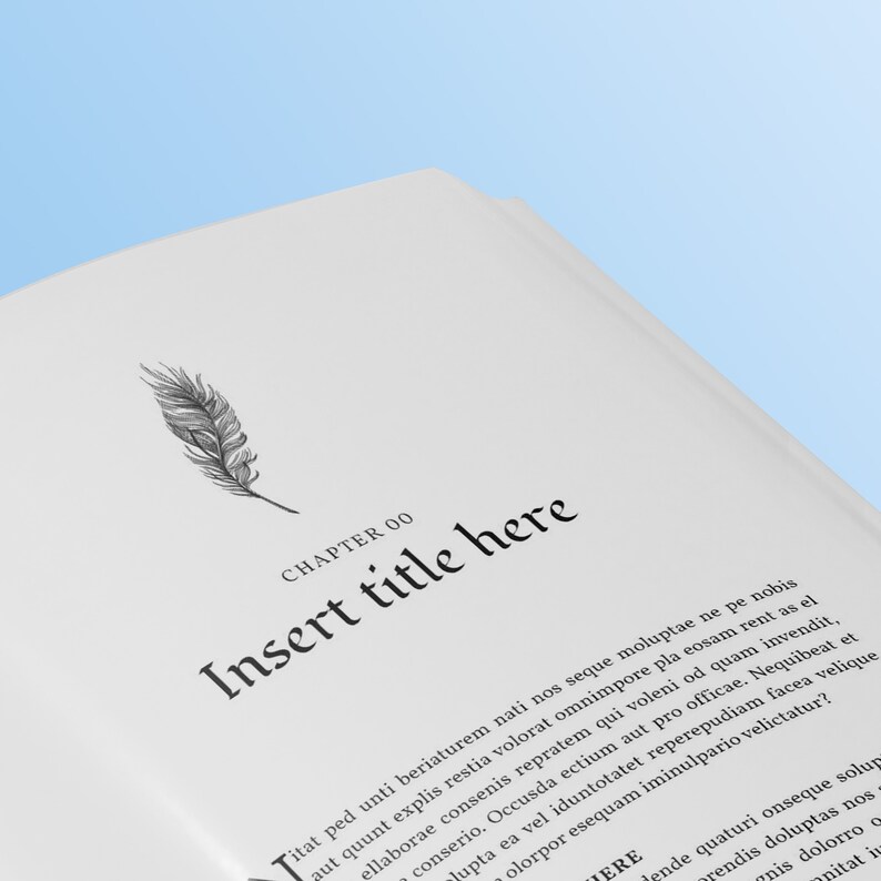 FEATHER Indesign Book Layout Template | 6x9 Interior Pages | KDP ...