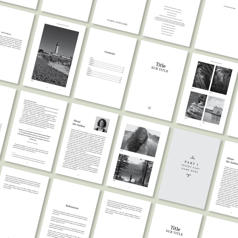 JANE Indesign Affinity Publisher Book Layout Template | 6x9 Interior ...