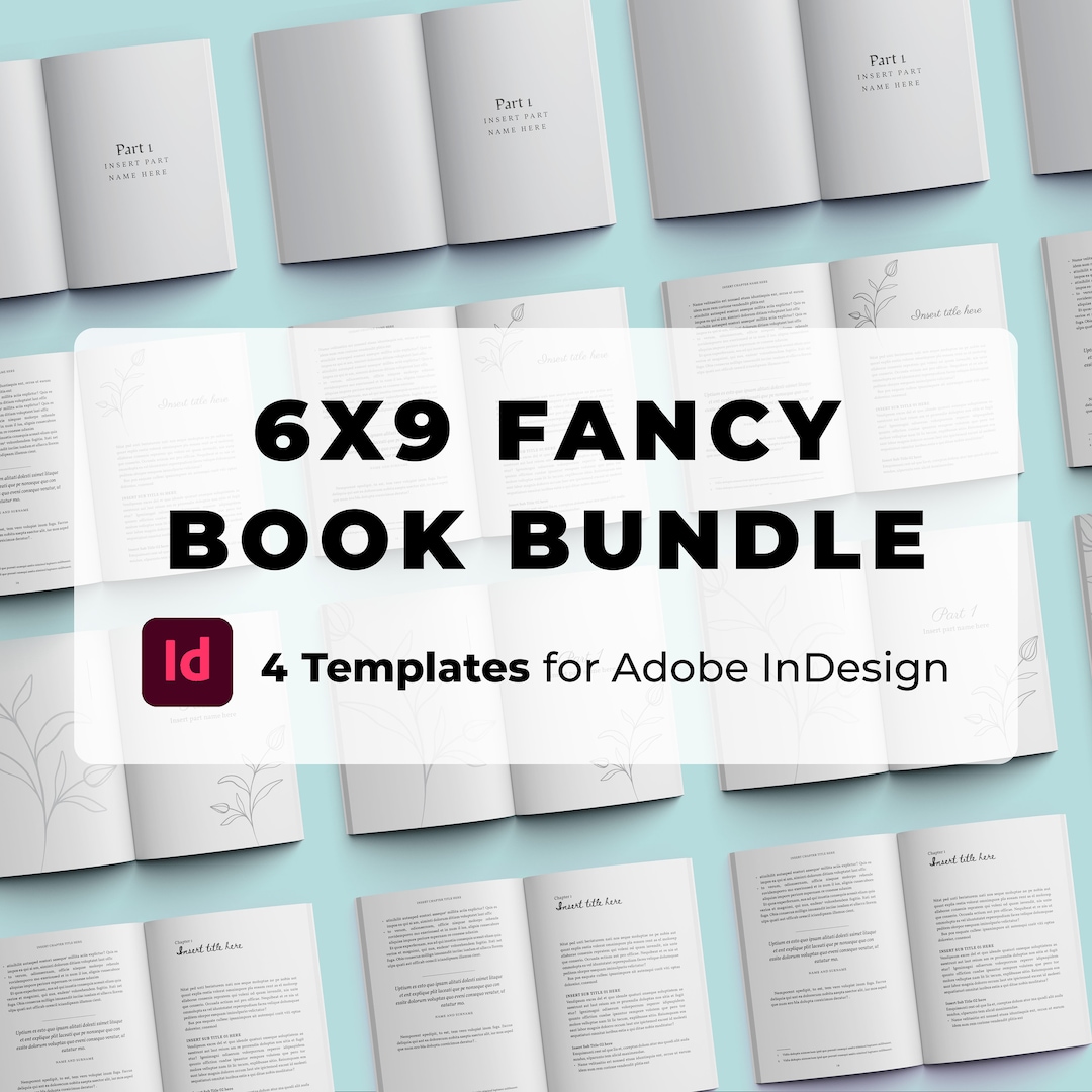 FANCY BUNDLE Indesign Book Template | 6x9 Interior Pages | Novel | Self ...