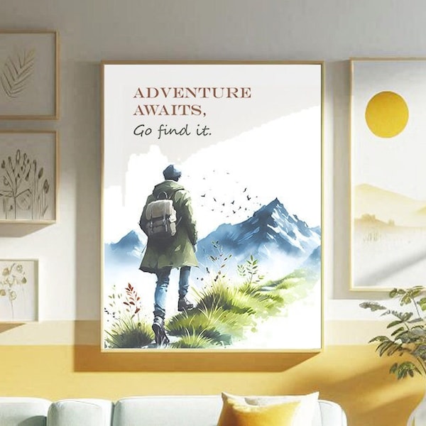 Adventure Awaits Wall Art - Etsy