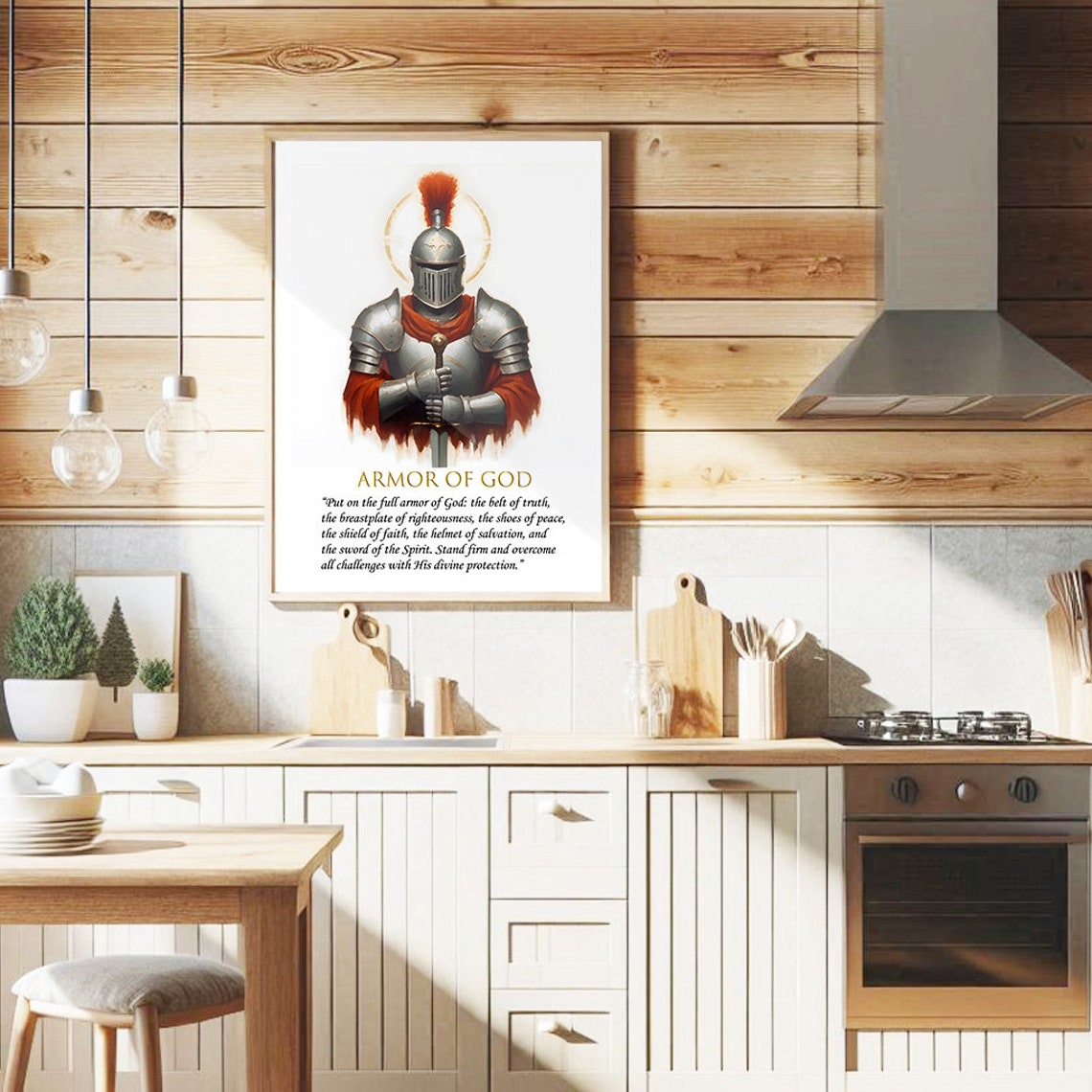 Armor of God Wall Art Modern Bible Verse Wall Art, Bible Scripture ...