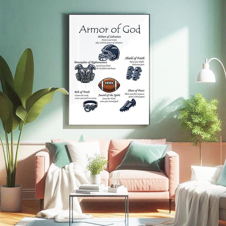 Football Inspiration Poster, Armor of God - American Football, Sport ...
