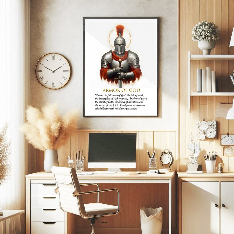 Armor of God Wall Art Modern Bible Verse Wall Art, Bible Scripture ...