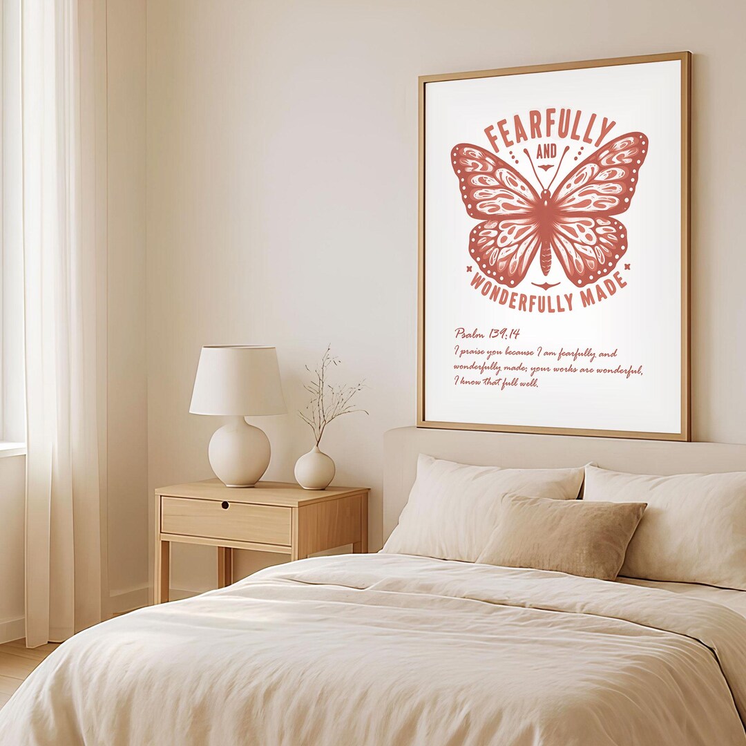 Fearfully and Wonderfully Made Print: Christian Scripture Wall Art ...