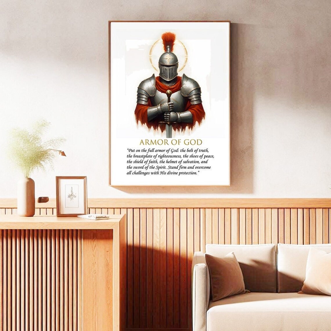 Armor of God Wall Art Modern Bible Verse Wall Art, Bible Scripture ...