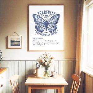 Psalm 139:14 Wall Art, Fearfully and Wonderfully Made - Retro Wall Art ...