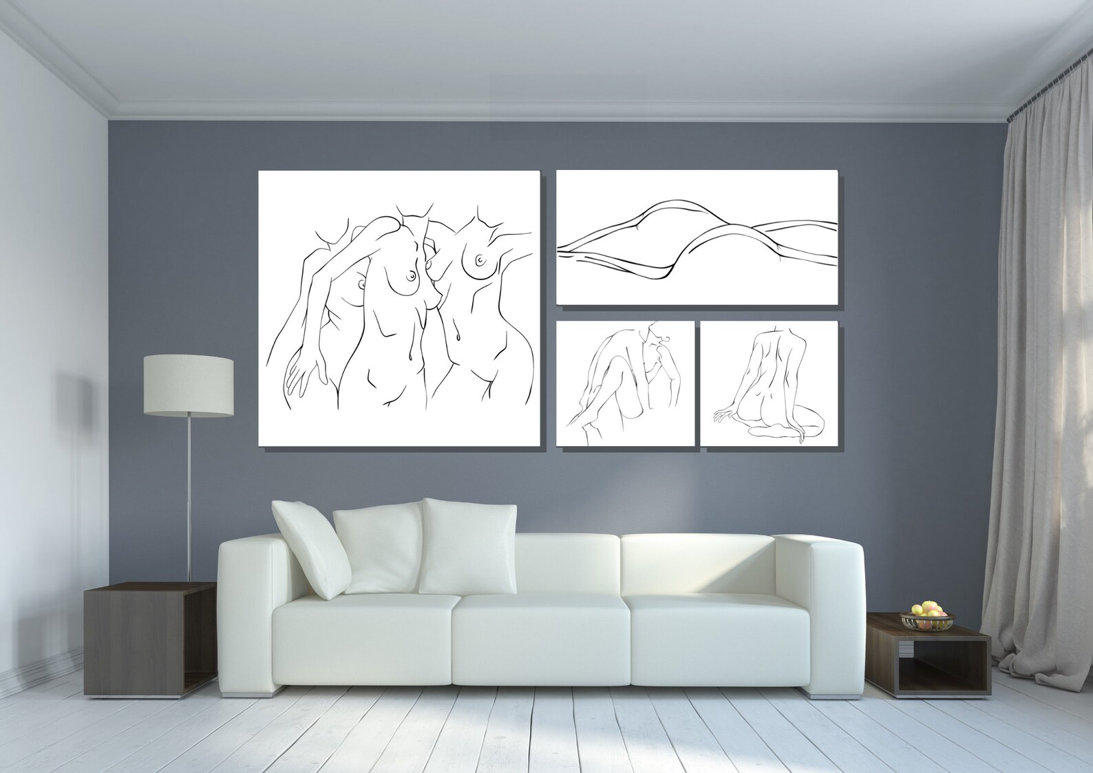 Relationship Erotic Line Art Sexual Wall Art Minimalist Printable Art Sexy Bedroom Print Nude