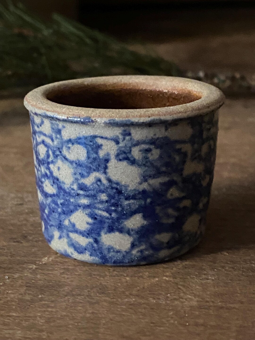 Sponge Crock Finger Crock Beaumont Brothers Stoneware Blue Cobalt - Etsy
