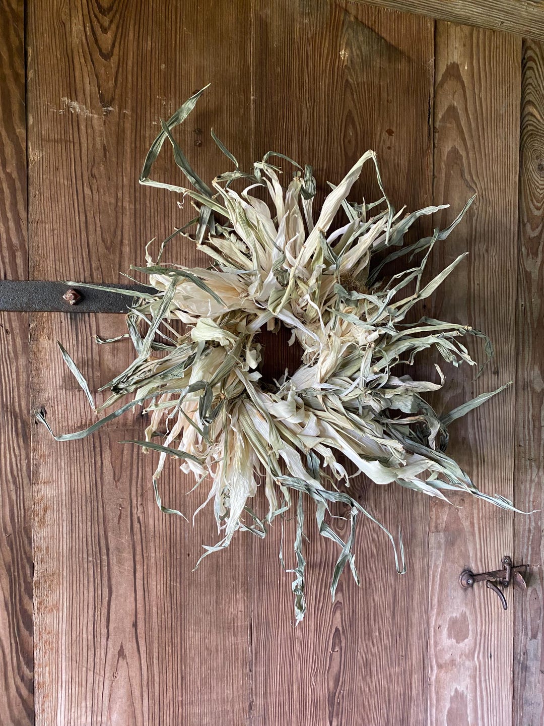 Primitive Corn Husk Wreath Fall Natural Real - Etsy