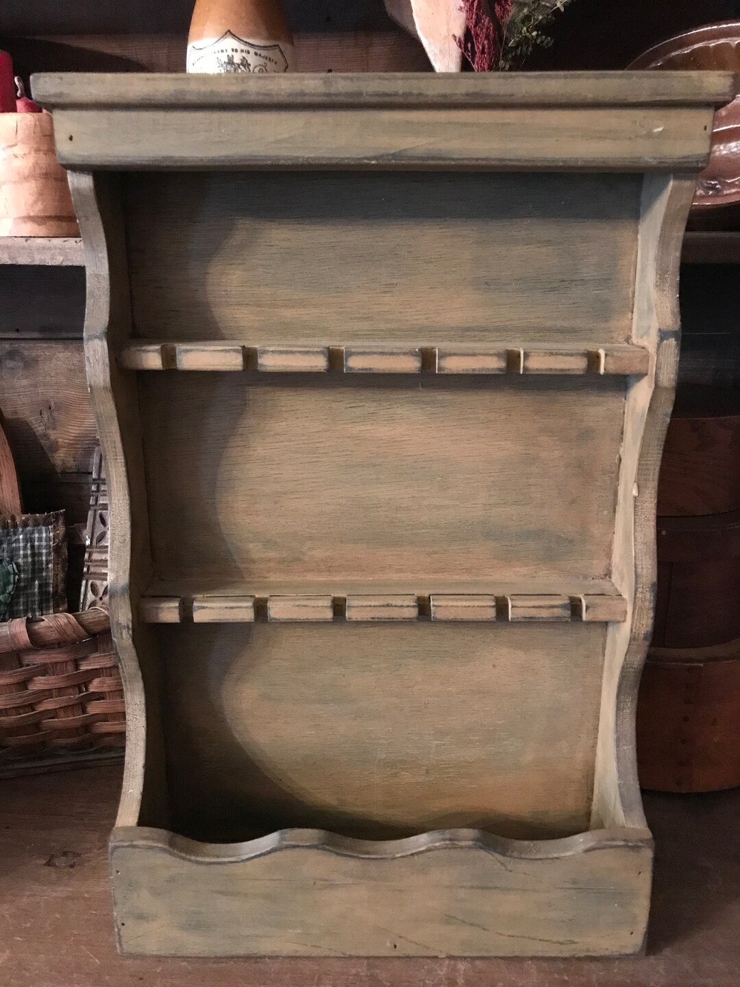 Country Primitive Spoon Holder Wall Accent - Etsy