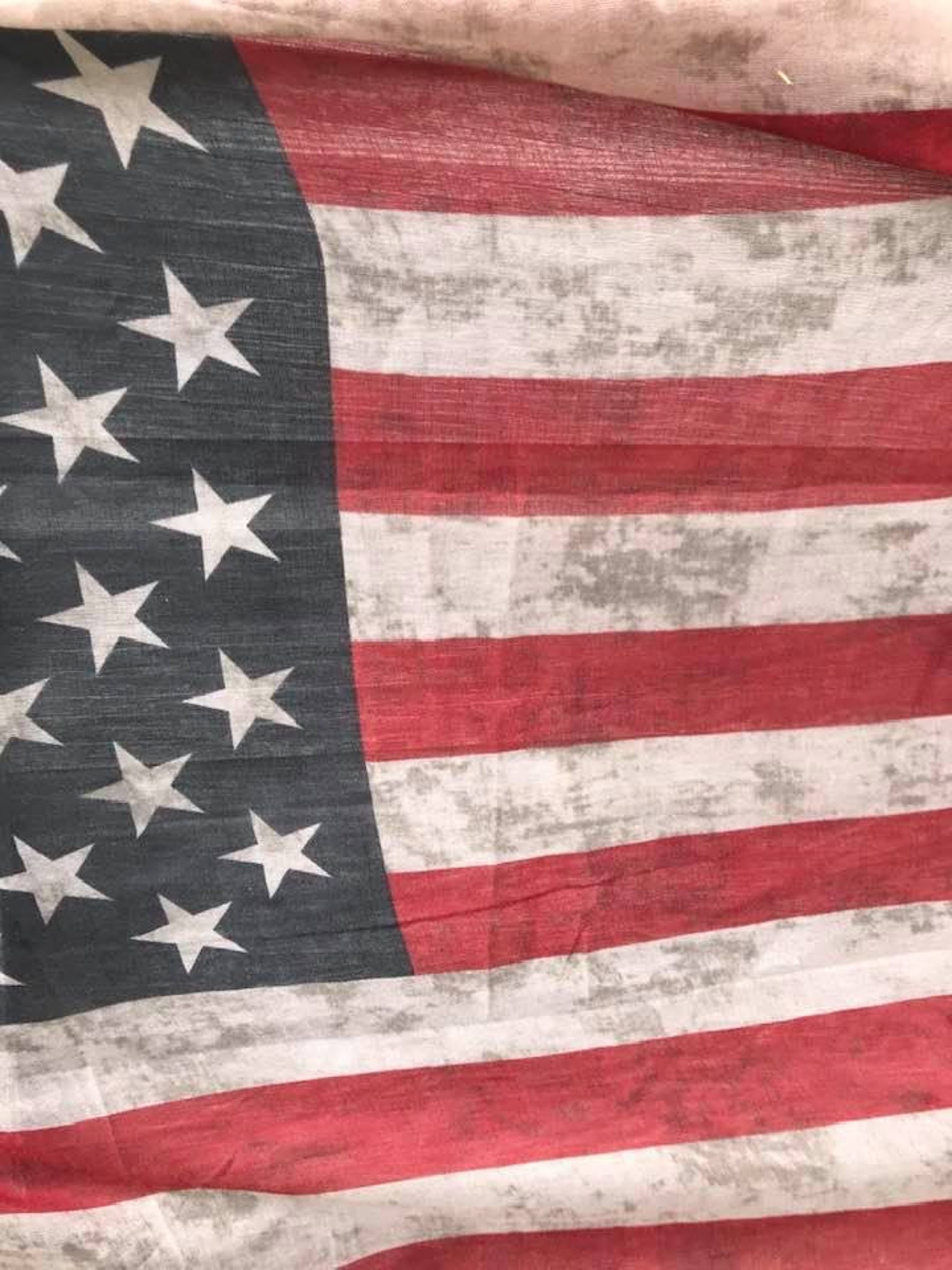 Primitive American Flag Bunting Drapery - Etsy