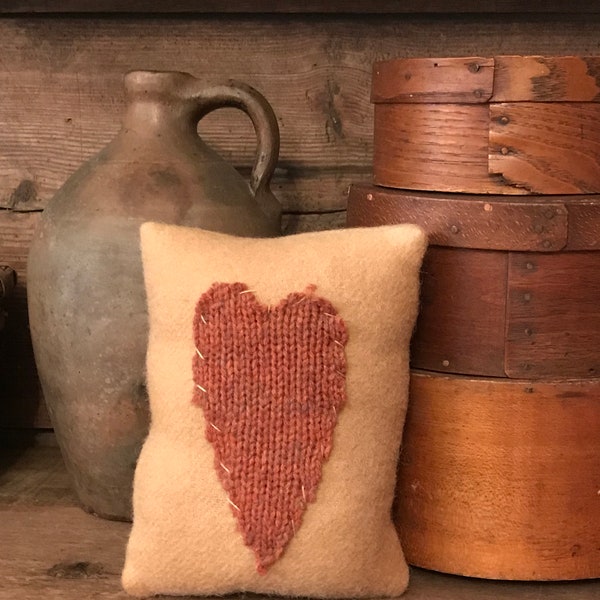 Primitive Wool Pillow - Etsy