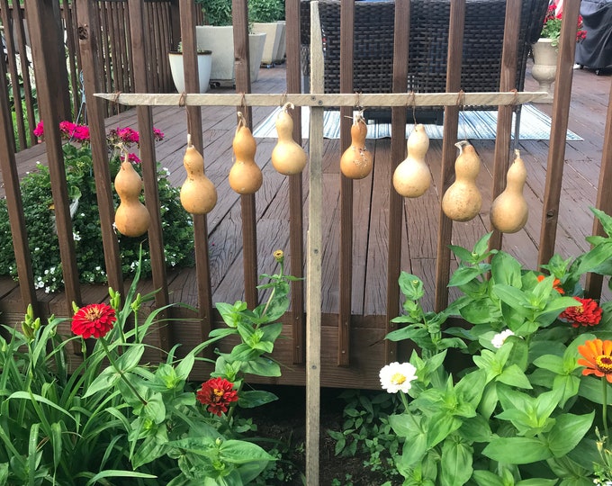 Tobacco Stick Gourd Cross Primitive Accent Rustic Cabin Garden Flower ...