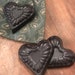 Black Wax Hearts Hand Poured Scented Heart Accent Valentines Handmade ...