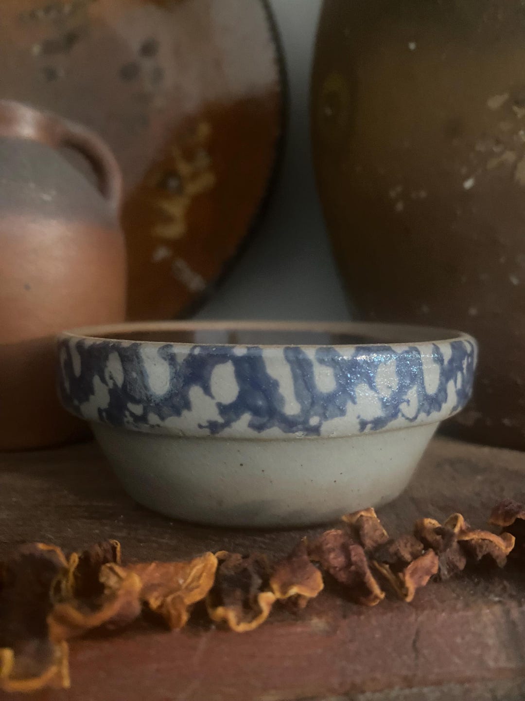 Primitive Spongeware Bowl - Etsy