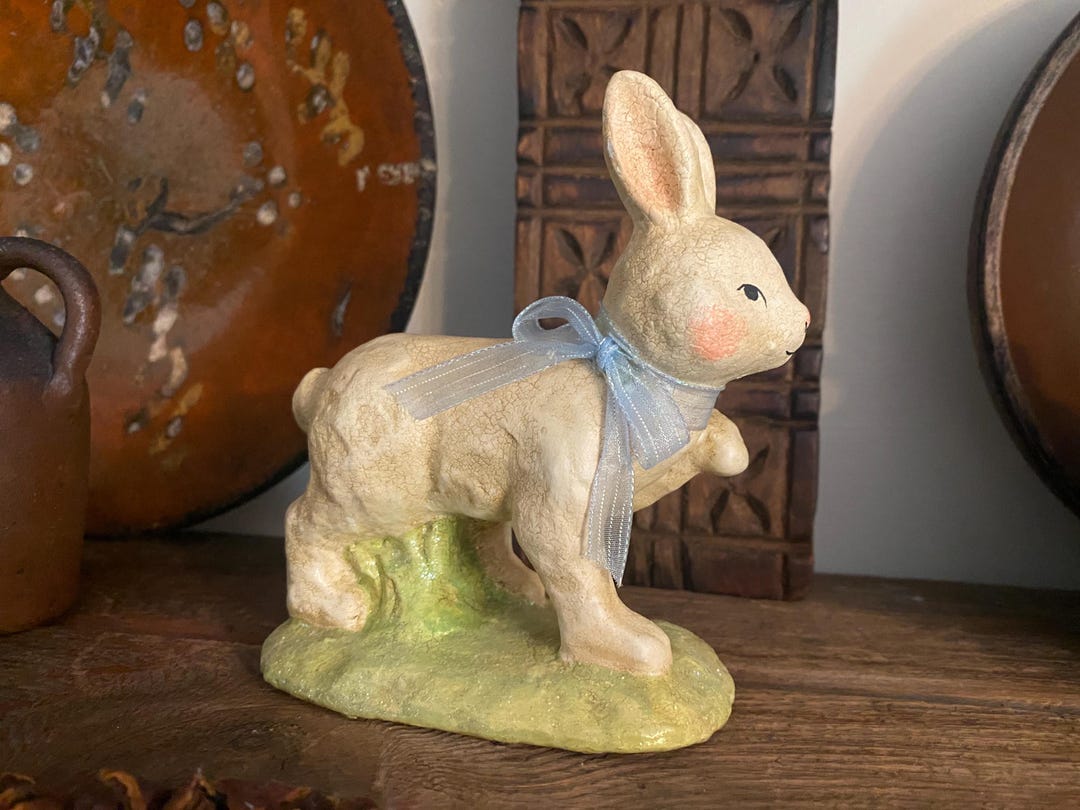 Chalkware Bunny Spring Rabbit - Etsy
