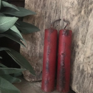 Handmade Beeswax Tavern Candles Cranberry - Etsy