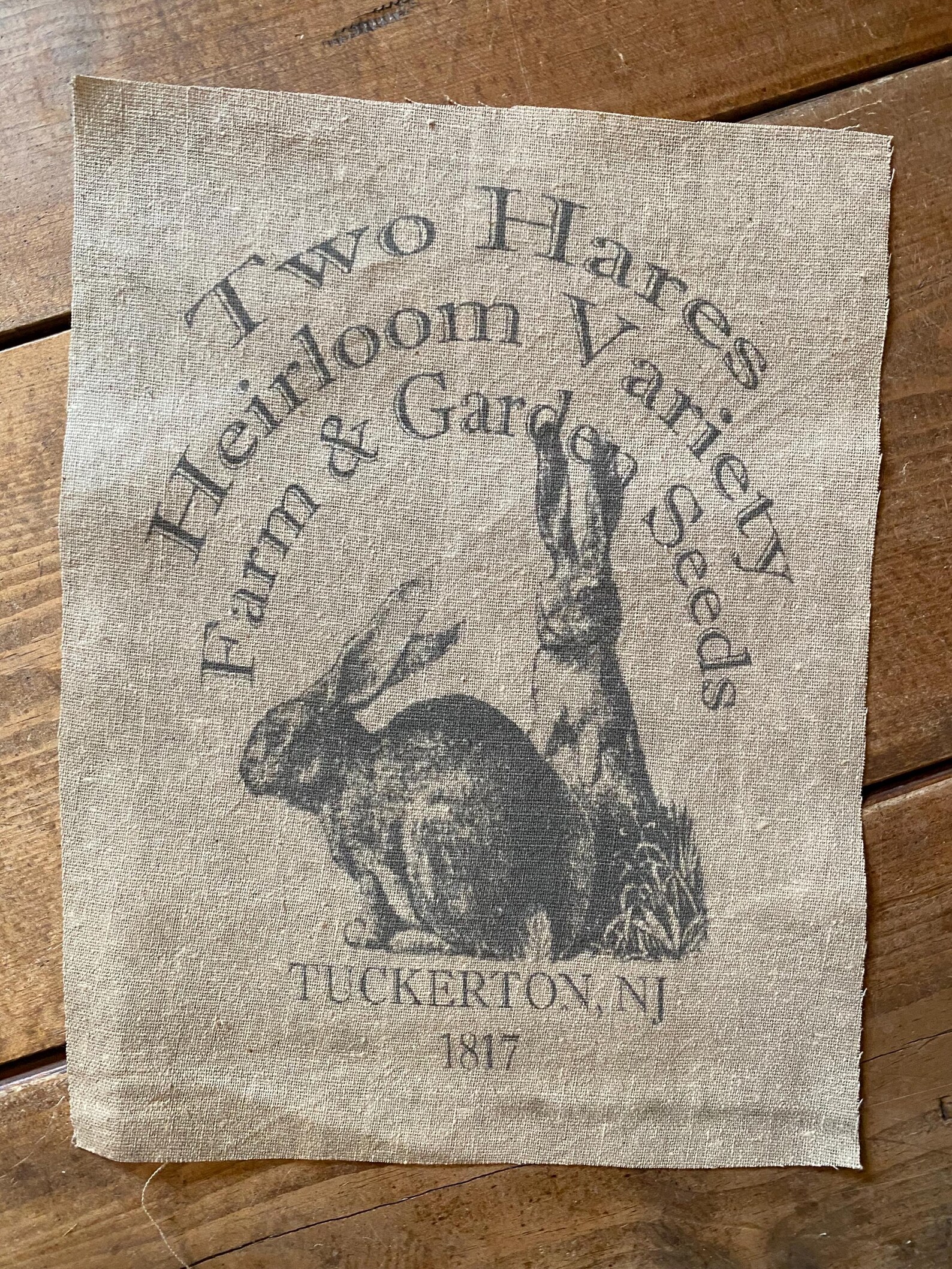 Two Hares Heirloom Seeds Printed Panel Primitive - Etsy
