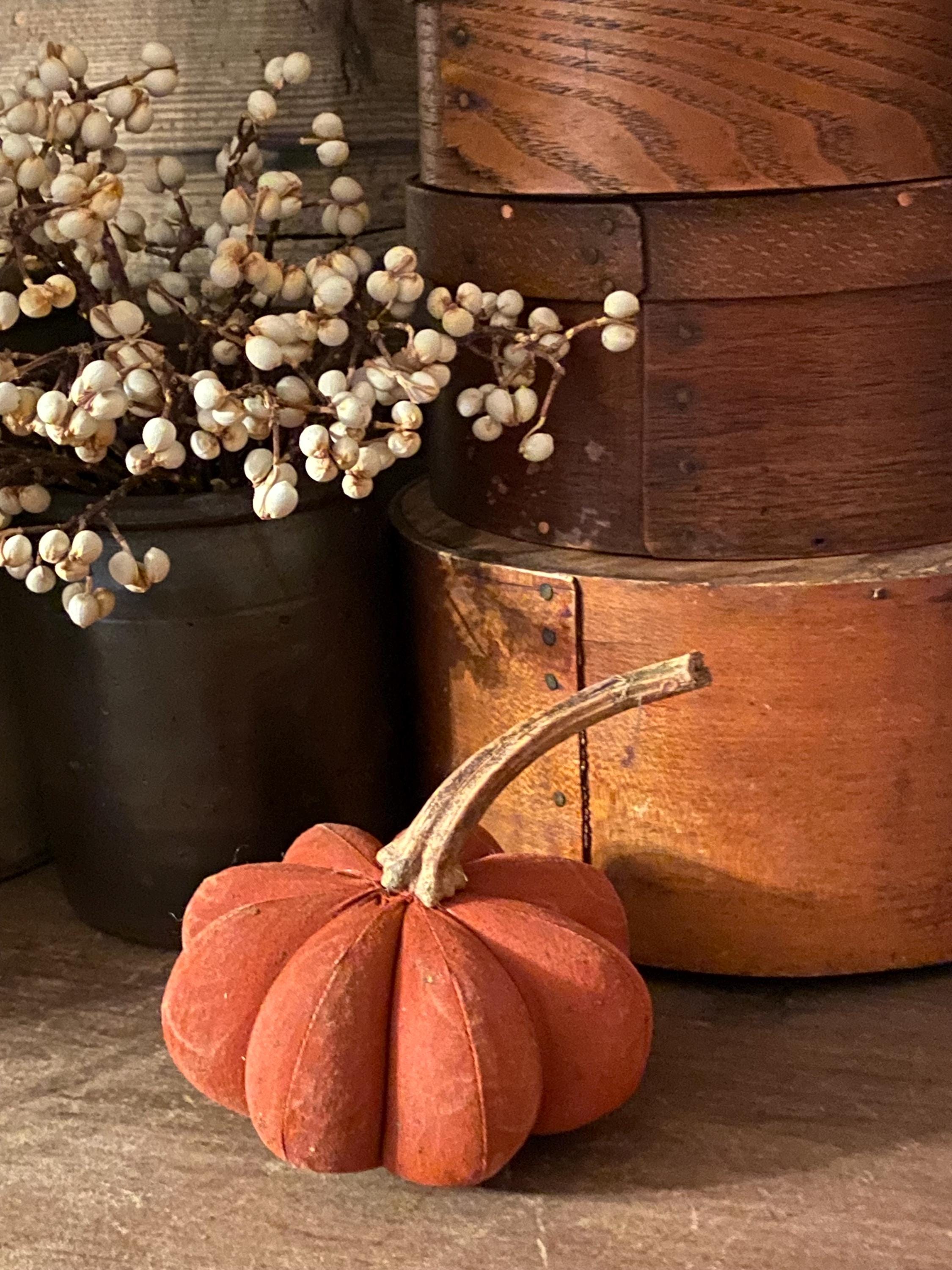 Burnt Orange Pumpkin Grungy Rustic Hamdmade American Made - Etsy