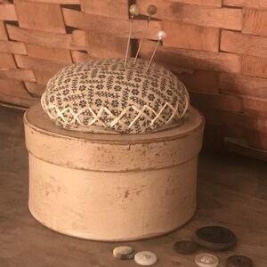 Primitive Handmade Pin Cushion Needle Box - Etsy