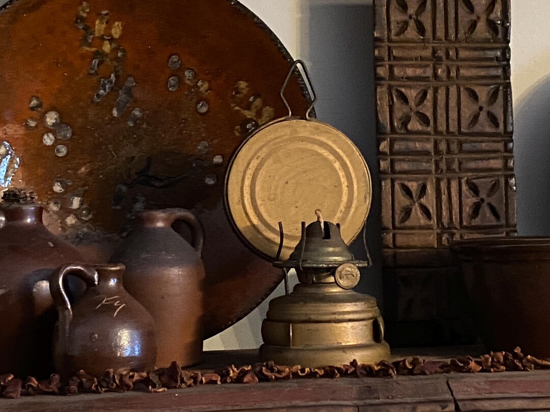 Early Primitive Oil Lamp Old Primitive - Etsy