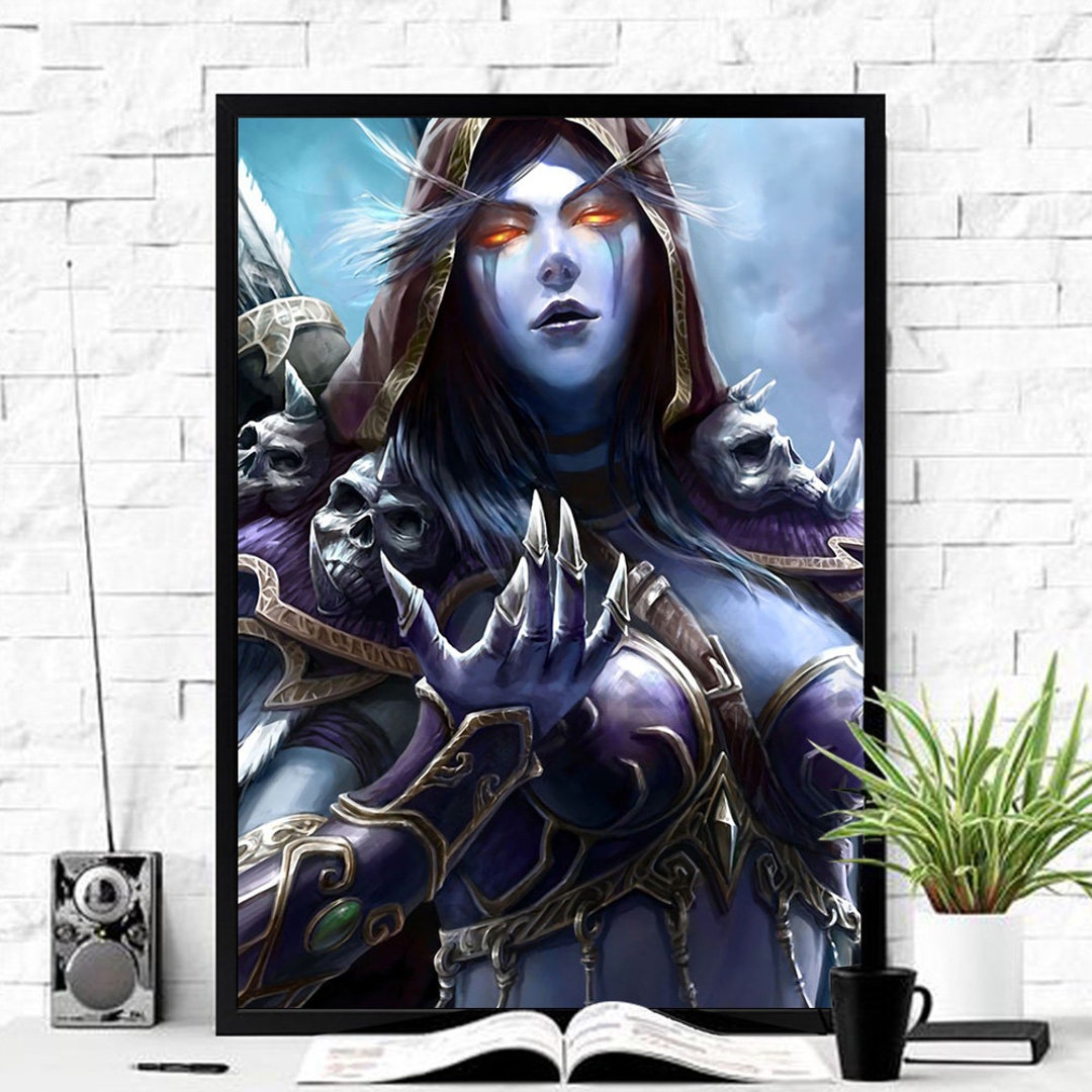 WOW, Sylvanas Windrunner, Poster, World of Warcraft, Warcraft Poster, Warcraft Wall Art, Wall ...