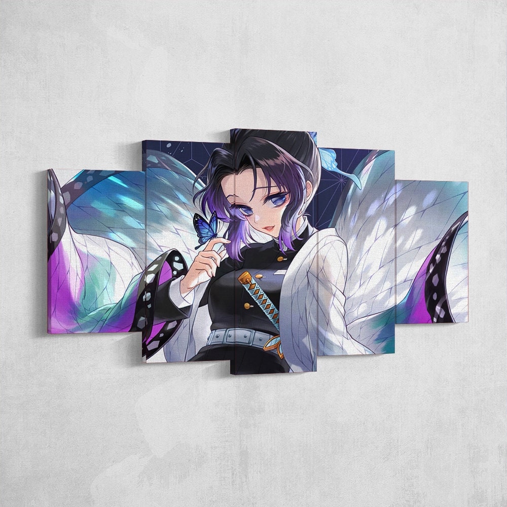 Shinobu Kocho Demon Slayer 5 Piece Canvas Wall Art, Kimetsu No Yaiba ...