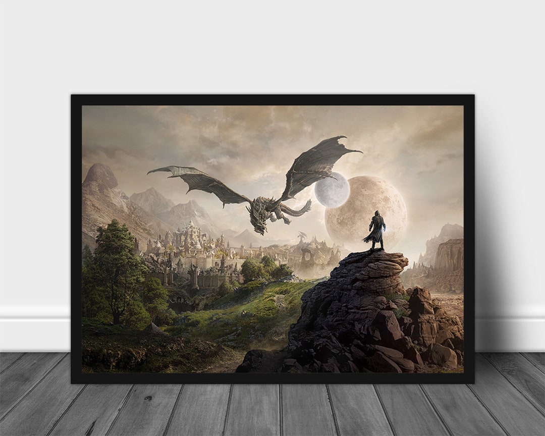 The Elder Scrolls Poster, Elder Scrolls Print, Skyrim Poster, Elder ...