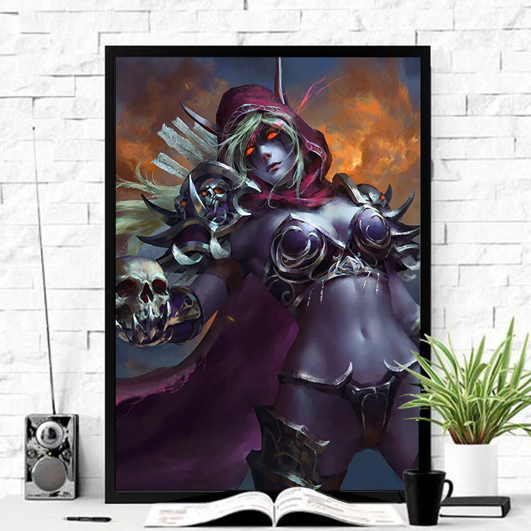 WOW, Sylvanas Windrunner, Poster, World of Warcraft, Warcraft Poster, Warcraft Wall Art, Wall ...